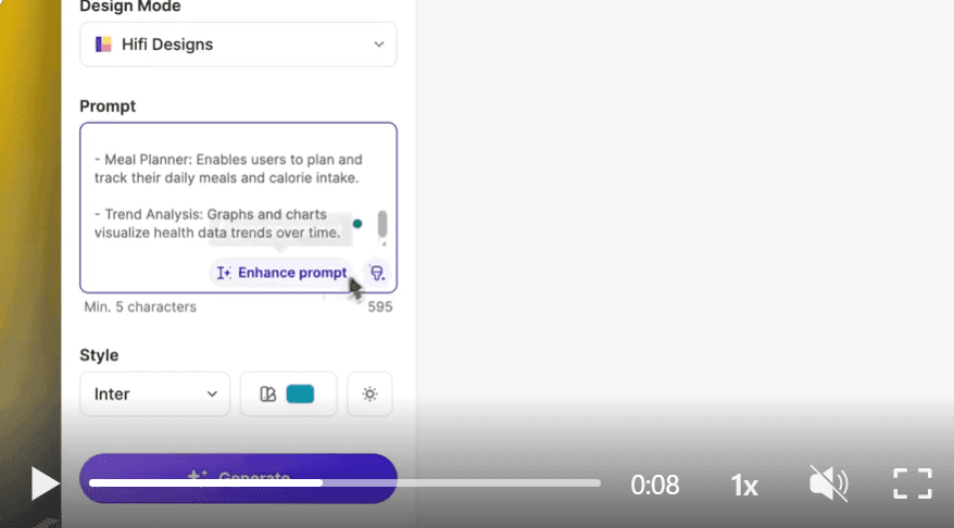 AI UI Generator - UX Pilot